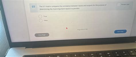 Solved 69 ﻿the X Y ﻿matrix Compares The Correlation Between