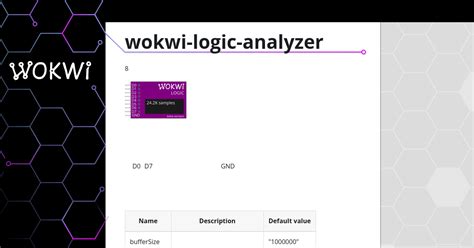 Wokwi Logic Analyzer Wokwi Docs