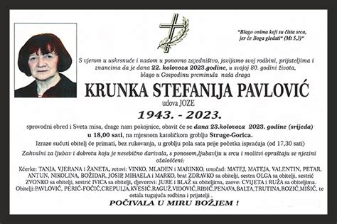 Krunka Stefanija PavloviĆ 1943 2023