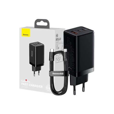 ŁADOWARKA SIECIOWA Baseus GaN 3 Pro Desktop Charger CCGP050101 65W 1x USB A 2x USB C PD 3 0 QC 4