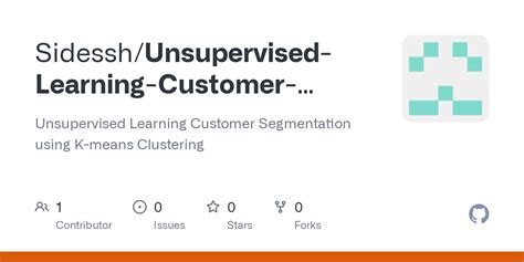 Github Sidesshunsupervised Learning Customer Segmentation Using