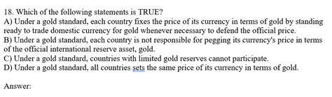 Answered 18 Which Of The Following Statements Is TRUE A Under A