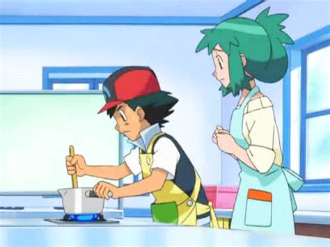 Ash Ketchum Cooking  Find And Share On Giphy