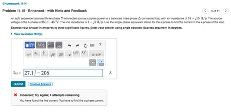 Solved An Acb Sequence Balanced Three Phase Y Connected