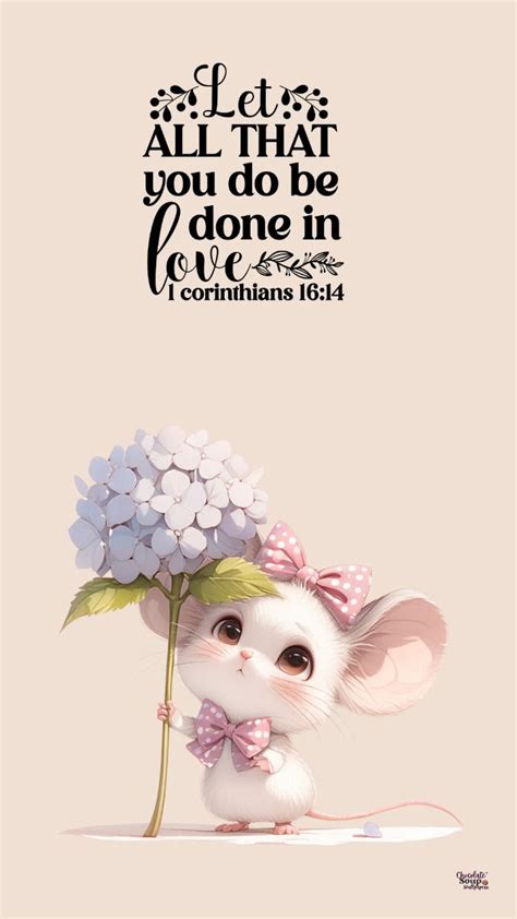 Cute Mouse Phone Wallpaper Bible Verse Wallpaper Jesus And Mary