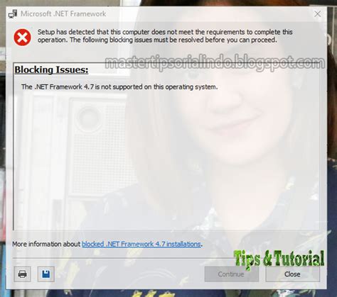 Cara Memperbaiki Error The NET Framework Is Not Supported On This Operating System