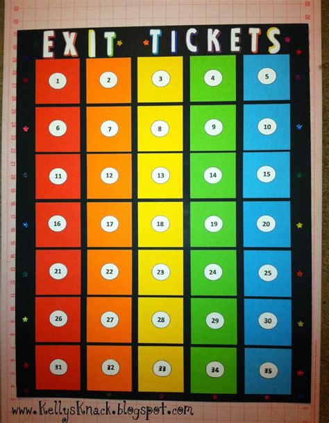 Kelly S Knack Exit Ticket Poster
