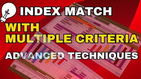 Index Match With Multiple Criteria Advanced Techniques Youtube