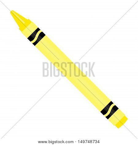 Yellow Crayon Vector Vector And Photo Free Trial Bigstock