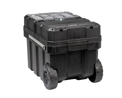 Buy Hart 24in Rolling Tool Box Resin Tool Storage Black With Blue