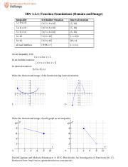 HW 1 2 1 Function Foundations HW 1 2 1 Function Foundations Domain And Range Inequality 5 H