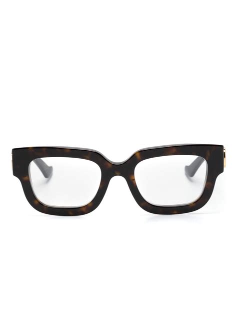 Gucci Eyewear Gg1548o Square Frame Glasses Brown Farfetch