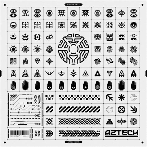 Aztech Font A Geometric And Futuristic Typeface For Modern Designs