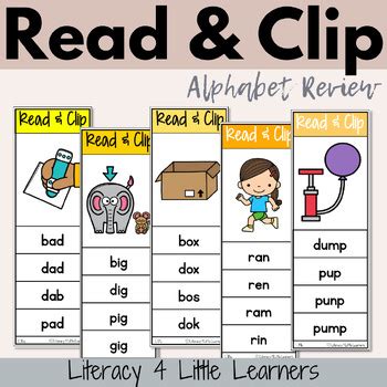 Read Clip Phonics Activity Center Aligned UFLI Alphabet Review Scope