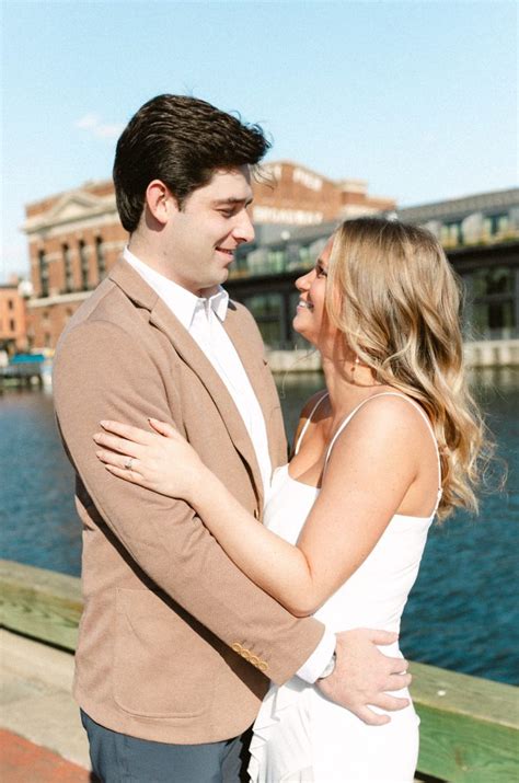 Lindsey And Williams Romantic Engagement At Baltimore Harbor Brides