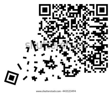 Vector Broken Qr Code Qr Code Stock Vector Royalty Free 443123494 Shutterstock