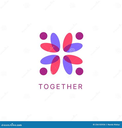 Unity Together Logo Minimalist Stock Illustration Illustration Of