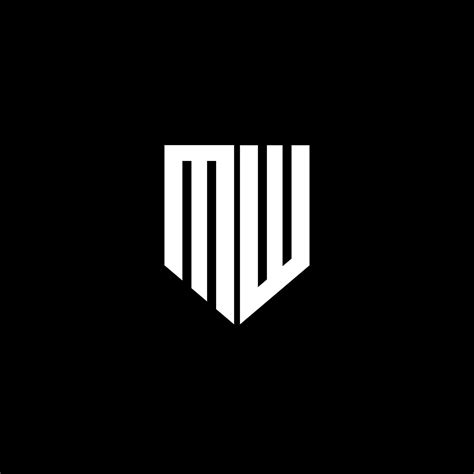 Diseño De Logotipo De Letra Mw Con Fondo Negro En Illustrator Logotipo