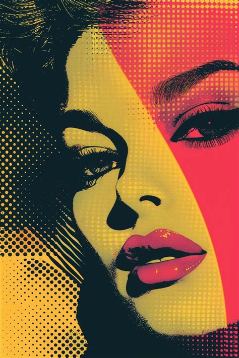 Halftone Dithering 50s Pop Art Vintage Pop Art Pop Art Face Oil