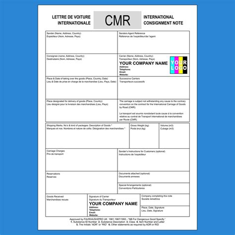 Cmr International Consignment Delivery Note Ncr Pads Printing Md Print Shop