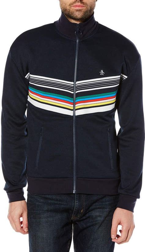 Original Penguin Stripe Track Jacket Original Penguin Men Jackets