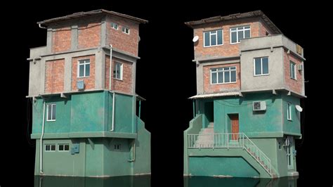 Messy Brazilian Favela Shack Old 3d Model 89 Gltf Obj Ma Max