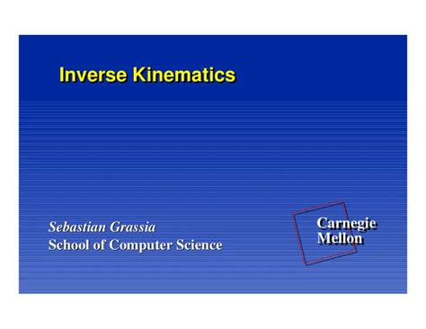 Ppt Inverse Kinematics Inverse Kinematics Inverse Kinematics