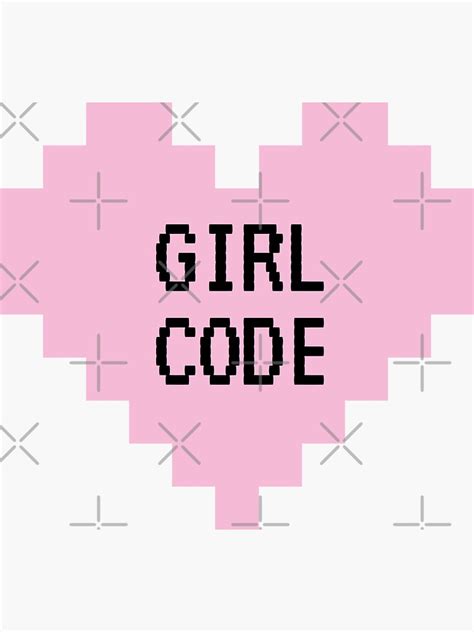 Girl Code Sticker For Sale By Madedesigns Redbubble