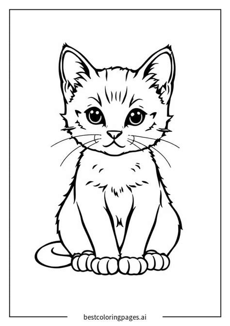 ลูกแมว หน้าระบายสี พิมพ์ฟรี