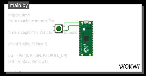 Pico Btn And Output Wokwi ESP32 STM32 Arduino Simulator