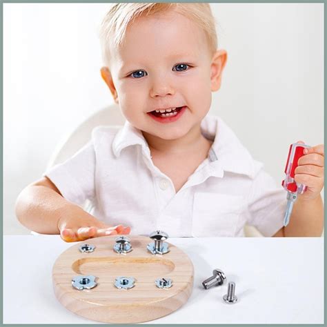 Montessori Toy Tool Set Pretend Play Toolscrew Driver Board
