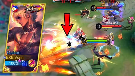 Gusion Beautiful Kills🔥 1v5 Surprise Combo Youtube