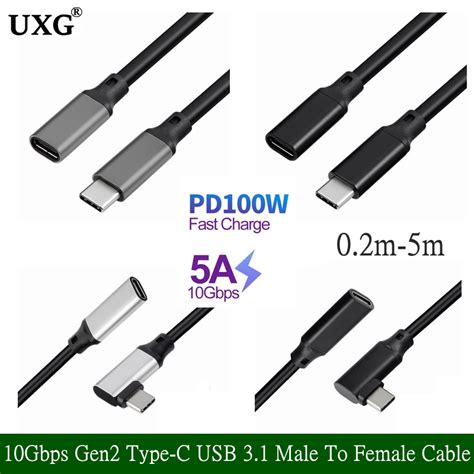 Gbps Gen Type C Usb Male To Usb C Female Extension Data W A