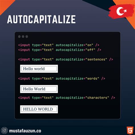 HTML autocapitalize Attribute Mustafa Ateş UZUN Blog