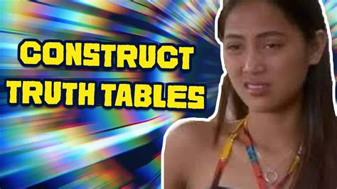 Constructing Truth Table Examples Tagalog Youtube