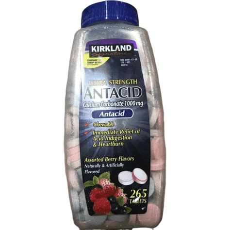 Kirkland Signature Antacid Ultra Strength 1000 Mg 530 Tablets Shelhealth