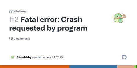 Fatal Error Crash Requested By Program · Issue 2 · Pps Labarc · Github