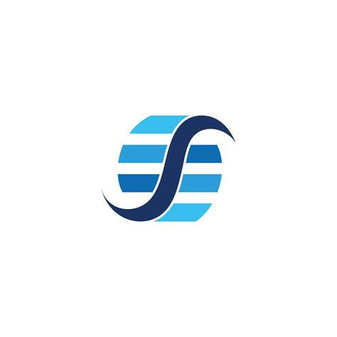 Letter S Stripes Curves Simple Round Logo Vector 29811131 Vector Art At
