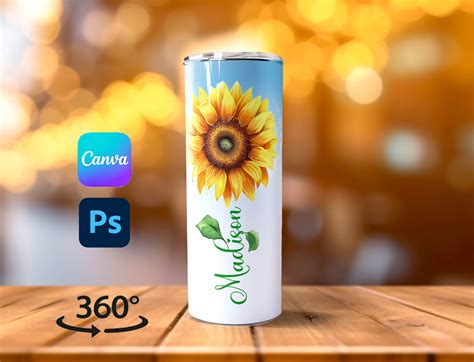 20 Oz Rotating Tumbler Animation Mockup Spinning Tumbler Mockup Skinny