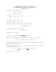 Midterm A Sol Pdf Statistics And Data Analysis Midterm Test Version A Solutions Peter Lakner