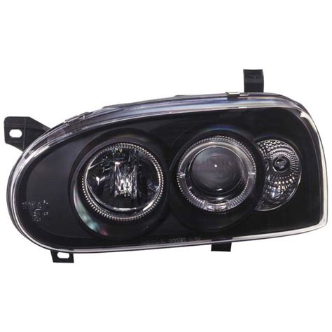 SK Import Phares Avants Angel Eyes Fond Noir Volkswagen Golf Fullcartuning Fr