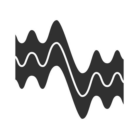 Flowing Wavy Lines Glyph Icon Silhouette Symbol Fluid Parallel Soundwaves Sound And Audio