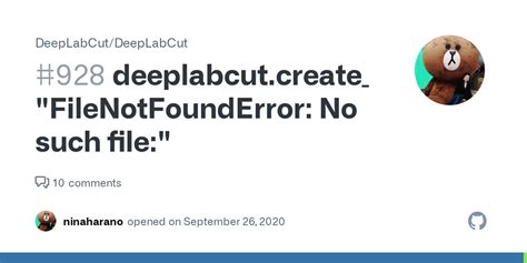Deeplabcut Create Training Dataset Filenotfounderror No Such File