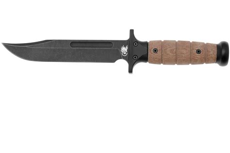 Rick Hinderer Ka Bar Blackwashed 3v Natural Micarta Fixed Knife