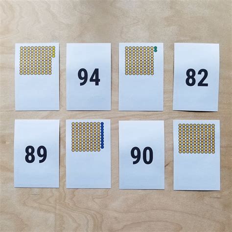 Montessori Math Memory Game Beads And Numerals For 81 100 Made By Teachers