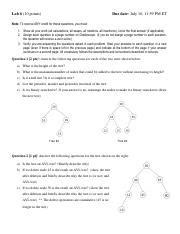 Advanced Data Structures Lab Questions Course Hero