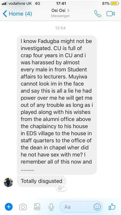 Covenant University Olumuyiwa Oludayo Sex Scandal Osi Osi Graduate