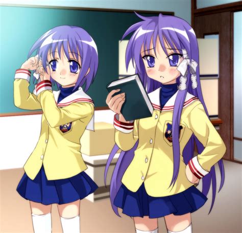 Hiiragi Kagami Hiiragi Tsukasa Fujibayashi Kyou And Fujibayashi Ryou