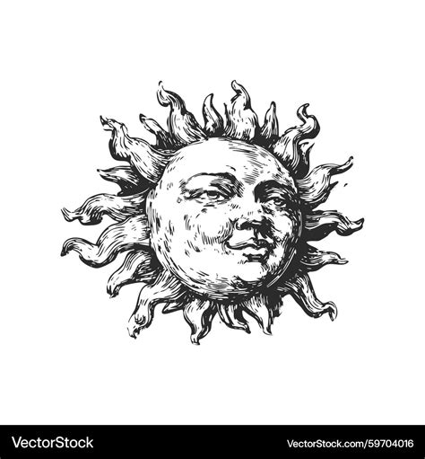 Sun Face Emblem Vector Images And Graphics For Commercial Use Vectorstock