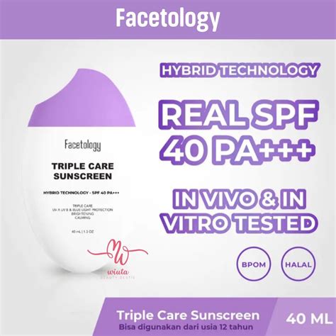 Facetology Triple Care Sunscreen SPF PA Lazada Indonesia